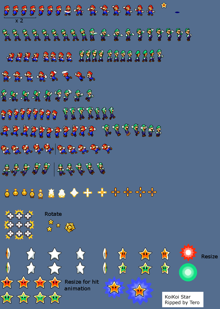 Mario & Luigi: Bowser's Inside Story - Download Super Mario DS Sprites